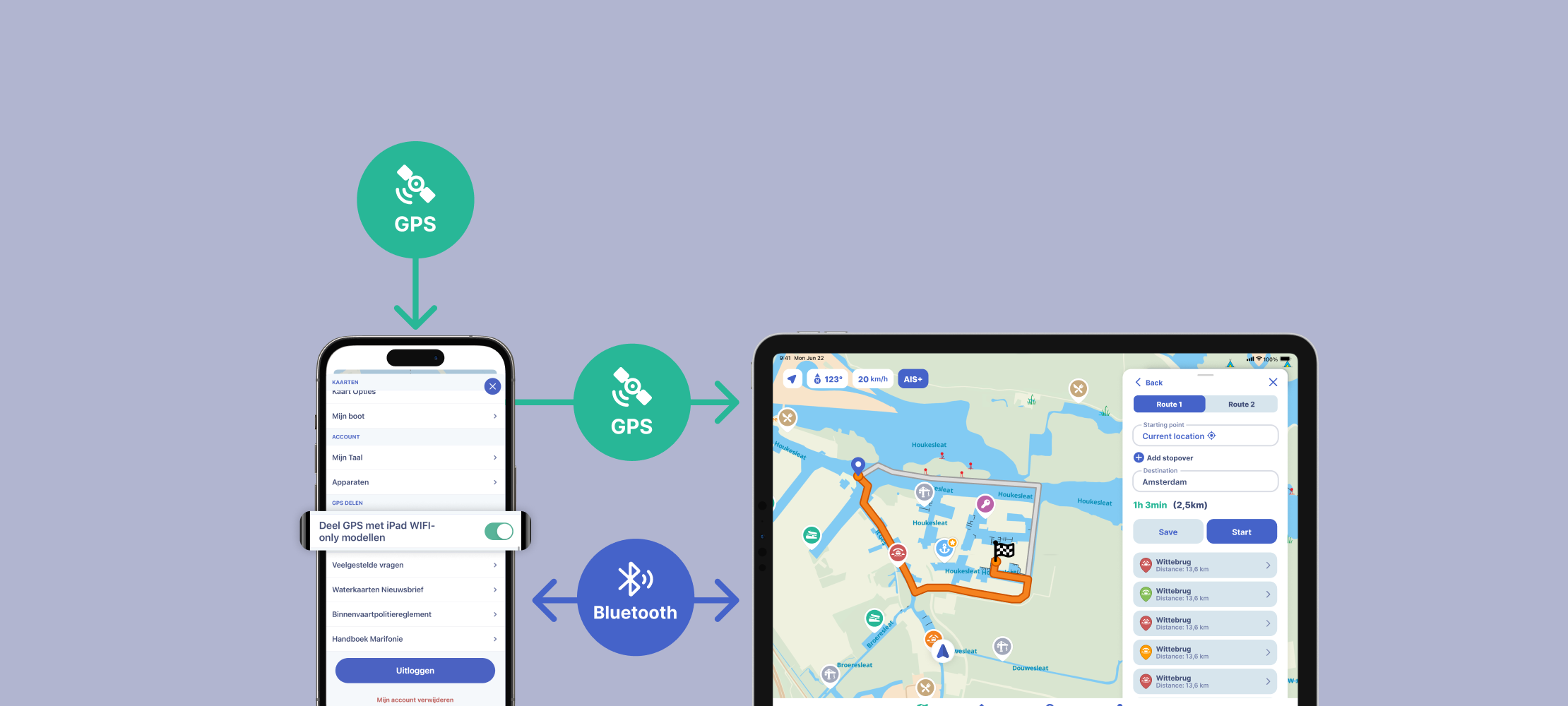 Navigeren met de Waterkaarten app en een iPad | Blog | Waterkaarten